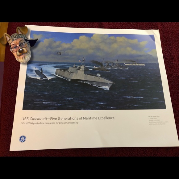 Art | Uss Cincinnatifive Generations Of Maritime Excellence 24x2 Poster ...
